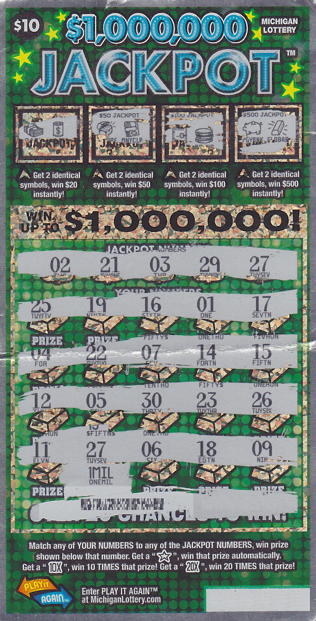 Mason County Man Wins Big Playing $1,000,000 Jackpot Instant Game ...