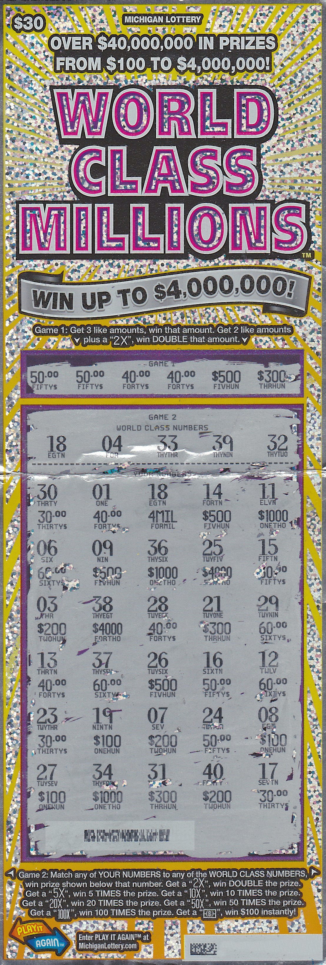 Lansing Man Wins $4 Million Playing Michigan Lottery’s World Class ...