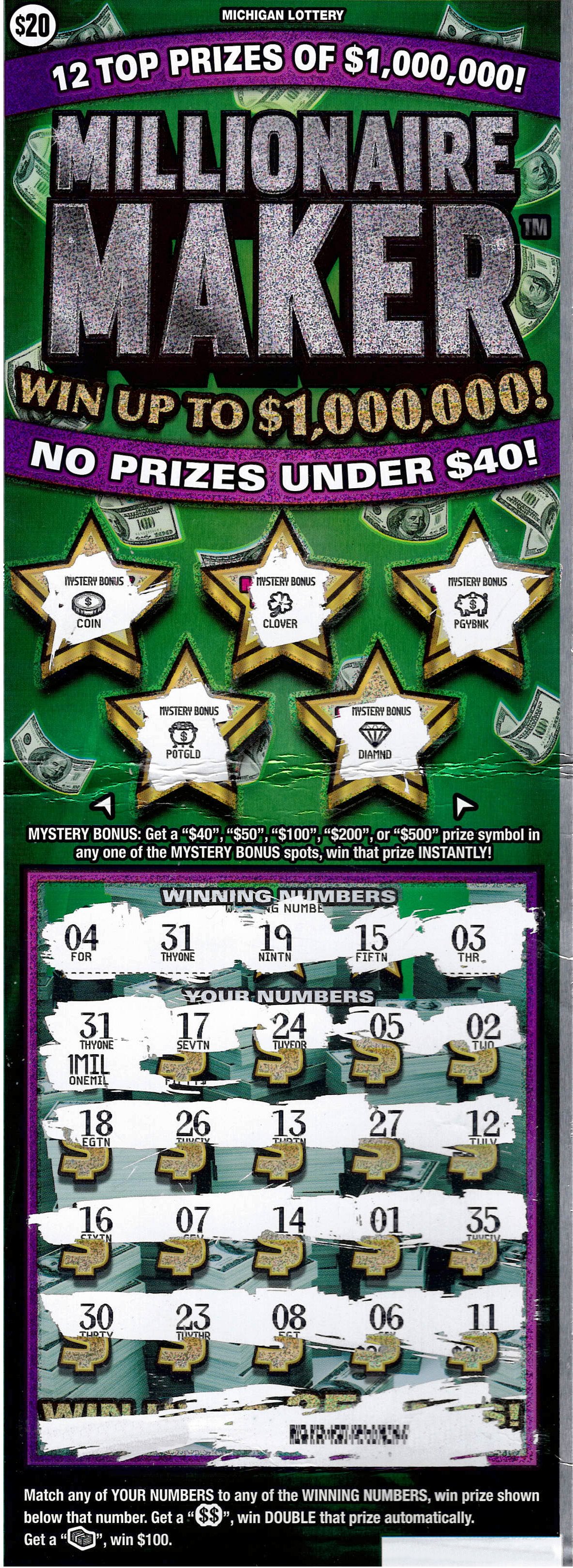 Lansing Man Wins $1 Million Playing the Michigan Lottery’s Millionaire ...
