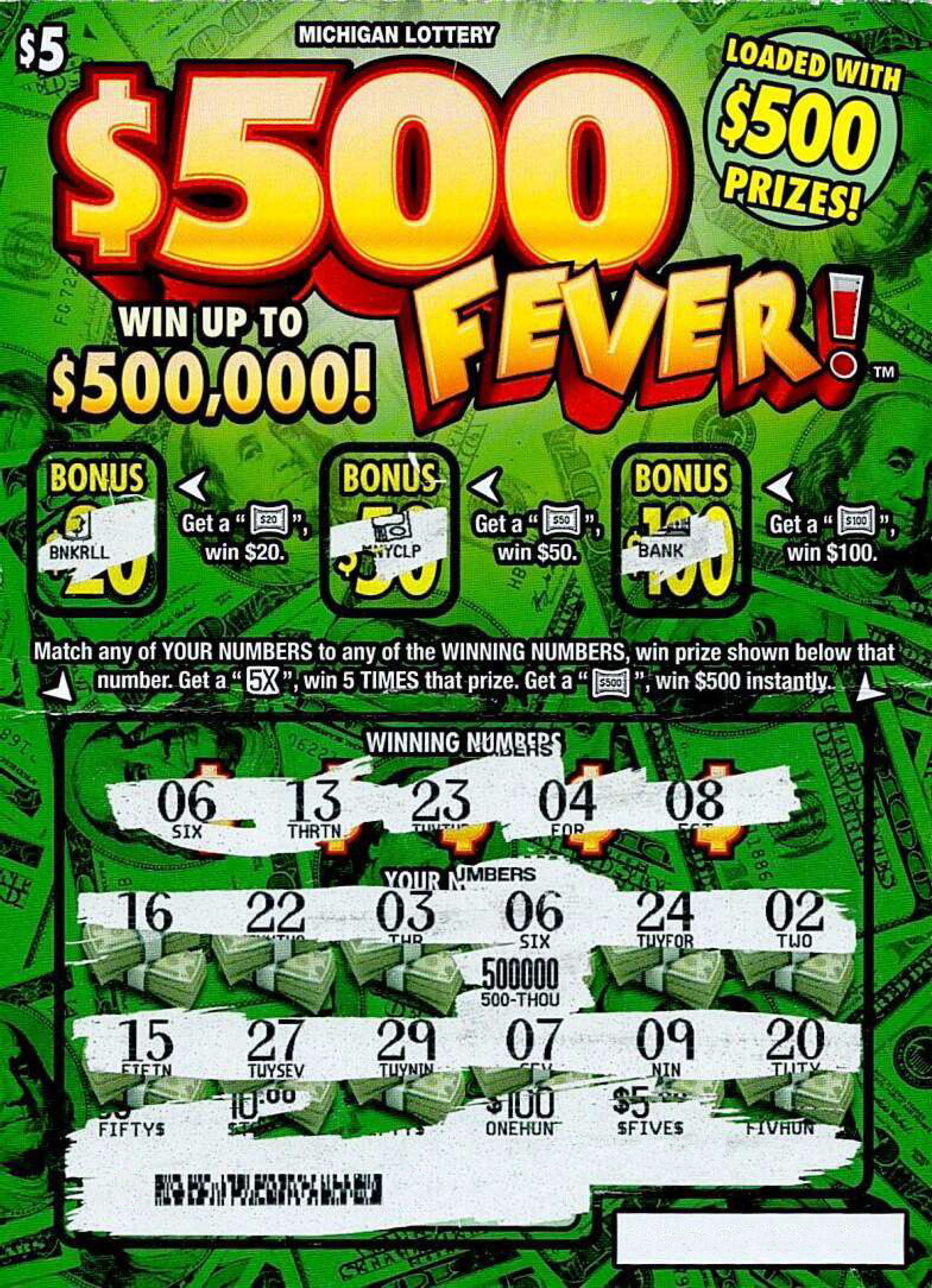 Detroit Woman Wins $500,000 Playing the Michigan Lottery’s $500 Fever ...