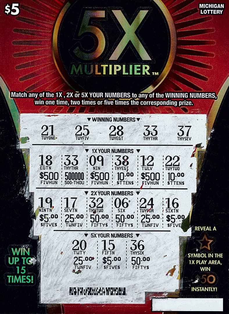 Kalamazoo County Man Wins $500,000 Playing the Michigan Lottery’s 5X ...