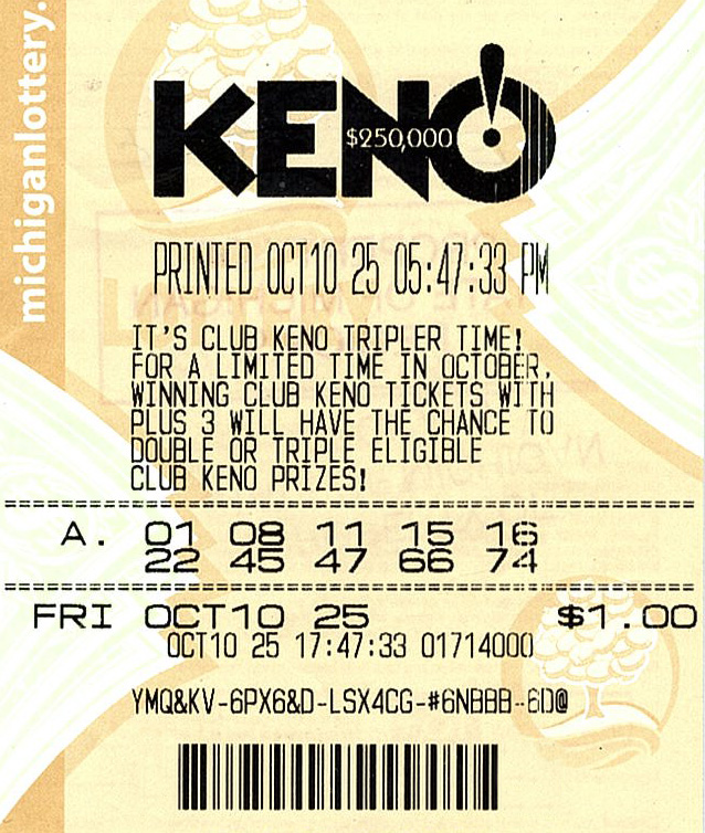 Wayne County Man Wins $250,000 KENO! Prize from the Michigan Lottery ...